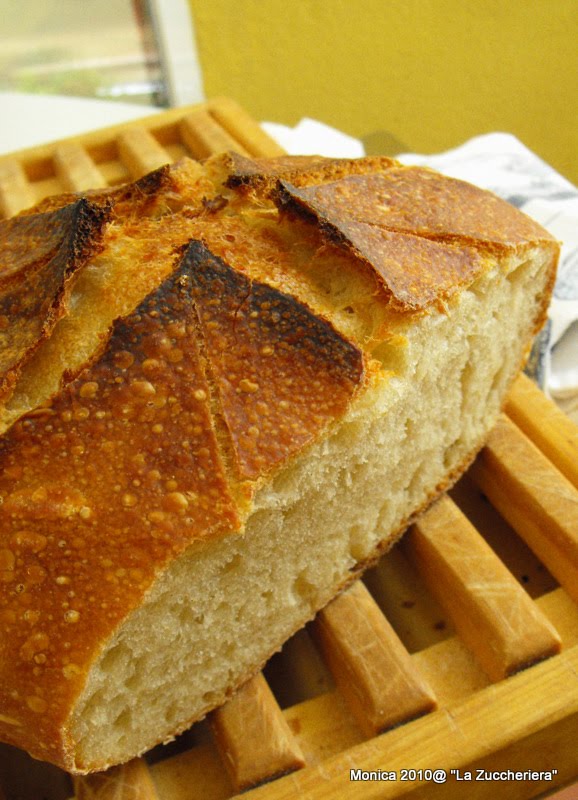 pane e pizza: El pan cocido en la cazuela de hierro fundido, con levain ...