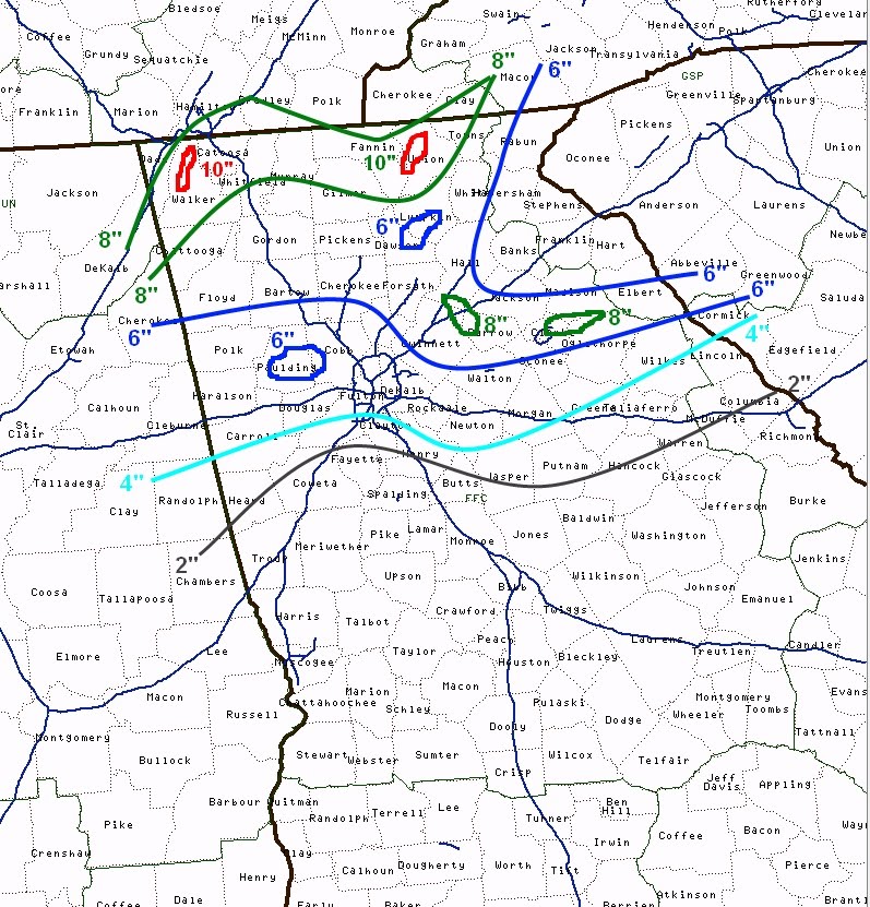 CapitalClimate: Snow, Sleet Storm Sweeps Southern States; 5th Snowiest ...