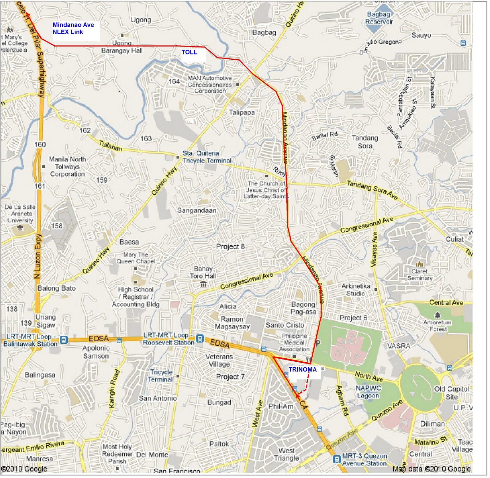 Shortcut to NLEX (North Luzon Expressway) from Mindanao Avenue ...