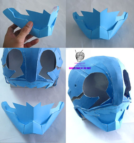 Kamen Rider The First Helmet 1:1 Papercraft (Minus Eyes) | Papercraft ...