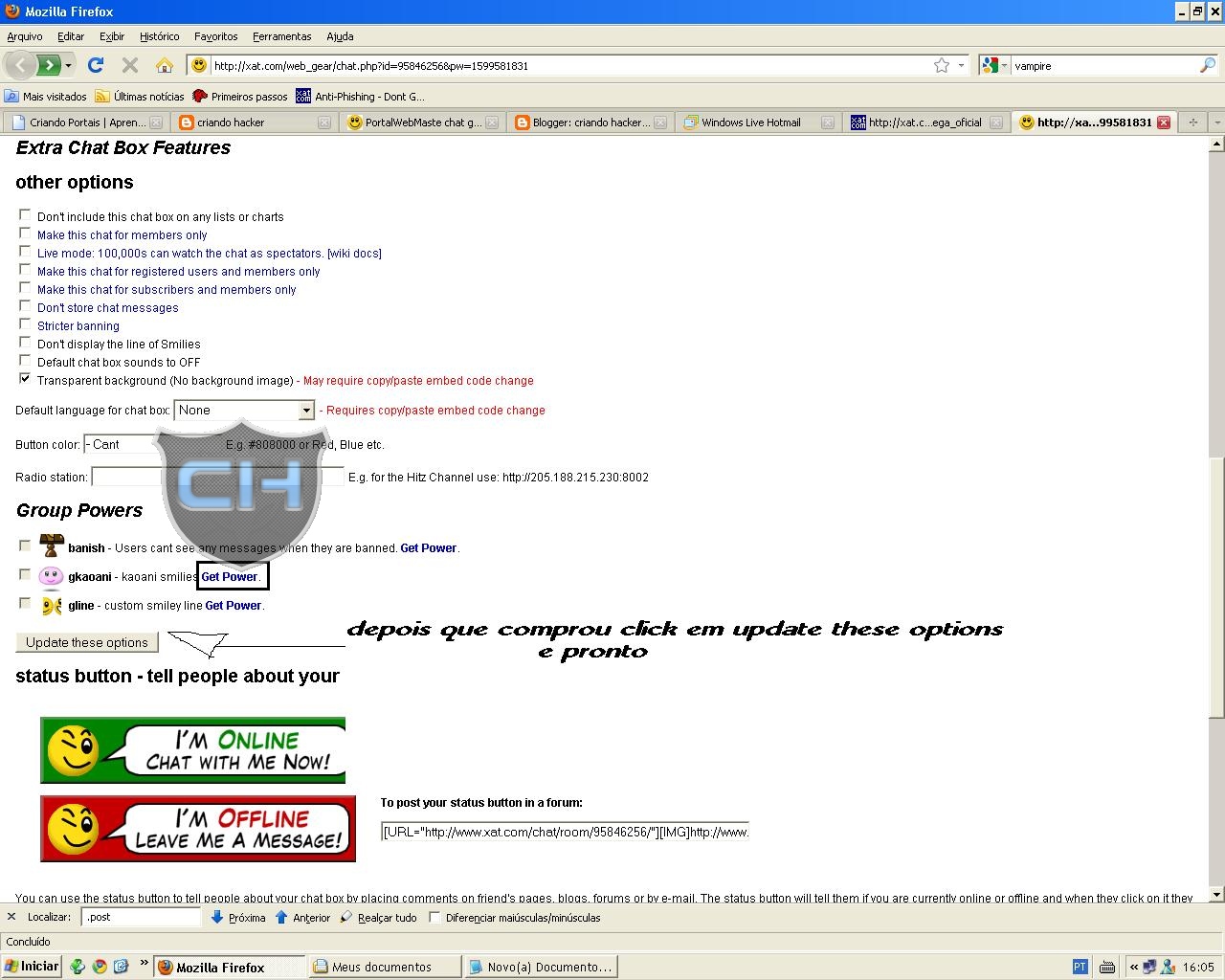 Mudando emoticons do xat | portal super tutorial