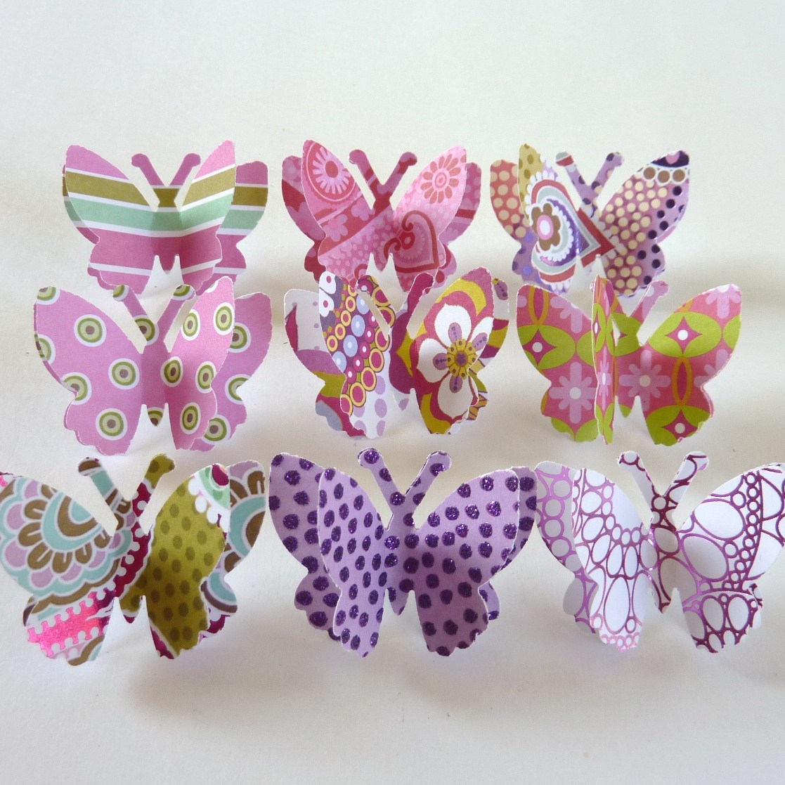 Beach Cottage Studio: Paper Butterfly Push Pins