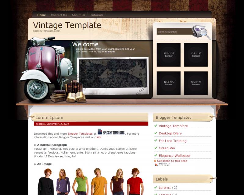 Vintage Blogger Template | Veerublog