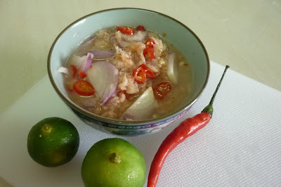 kitchen flavours: Telur Dal Cincaluk (Cincaluk Omelette, A Nyonya Dish)