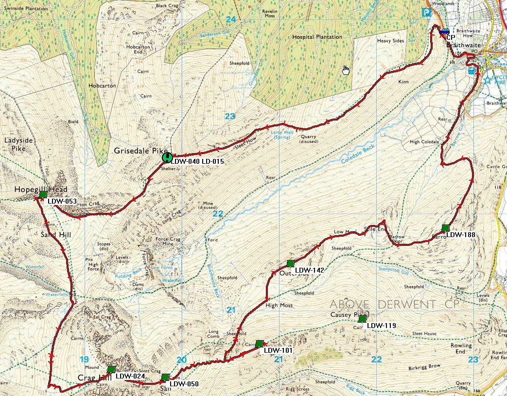 Wainwrights On The Air: Walk 35Coledale Horseshoe North Western Fells ...