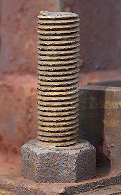 Everyday new image.: Giant rusty screw