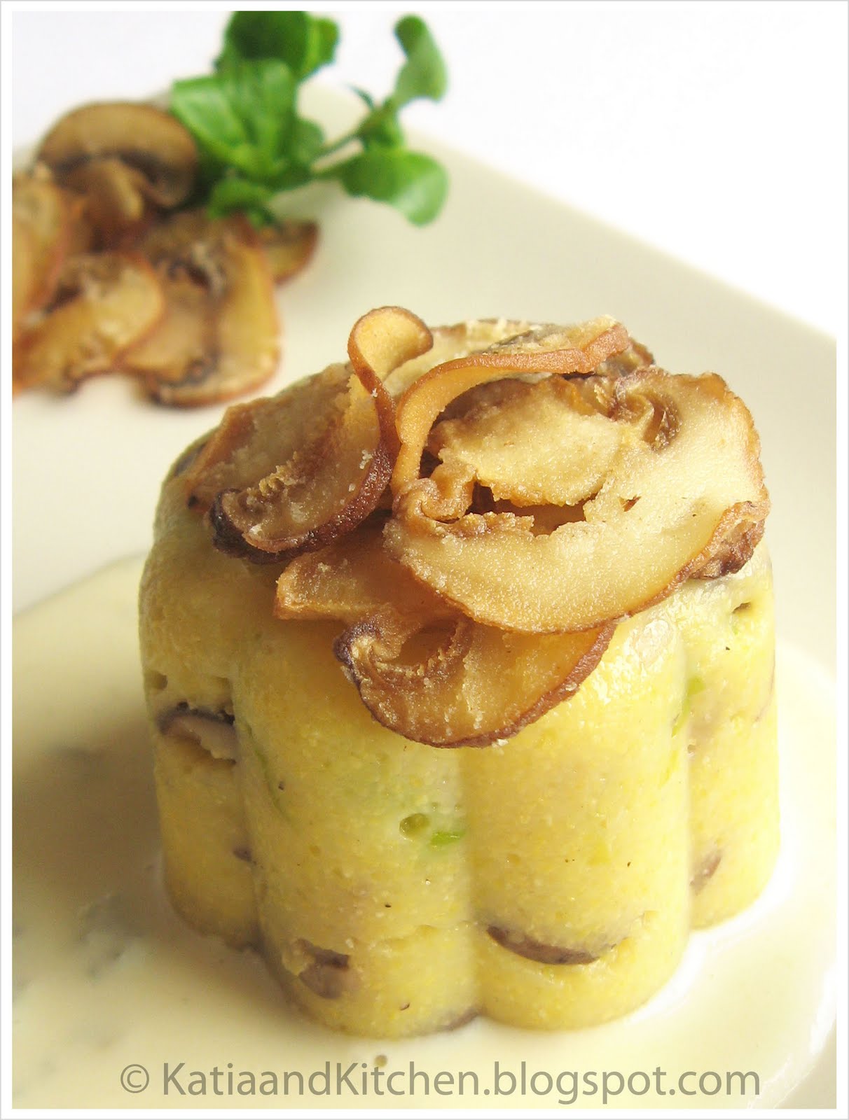 Katia&Kitchen: Mini polenta con porri, funghi e fonduta di Zola