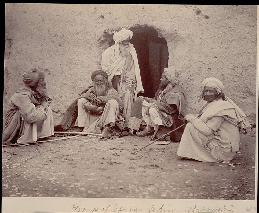 Group of Fakirs in Costume - Afganistan 1880 - Old Indian Photos