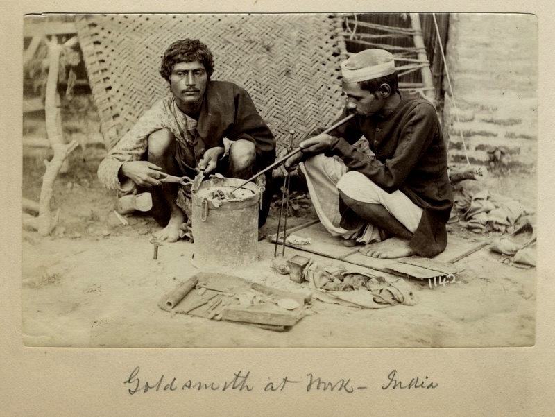 Goldsmiths at Work - 1880's - Old Indian Photos