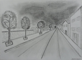 Coups de crayon: Rue en perspective