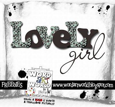 Word Art World: Lovely girl