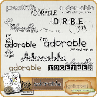 Word Art World: My New Release is "Adorable"!