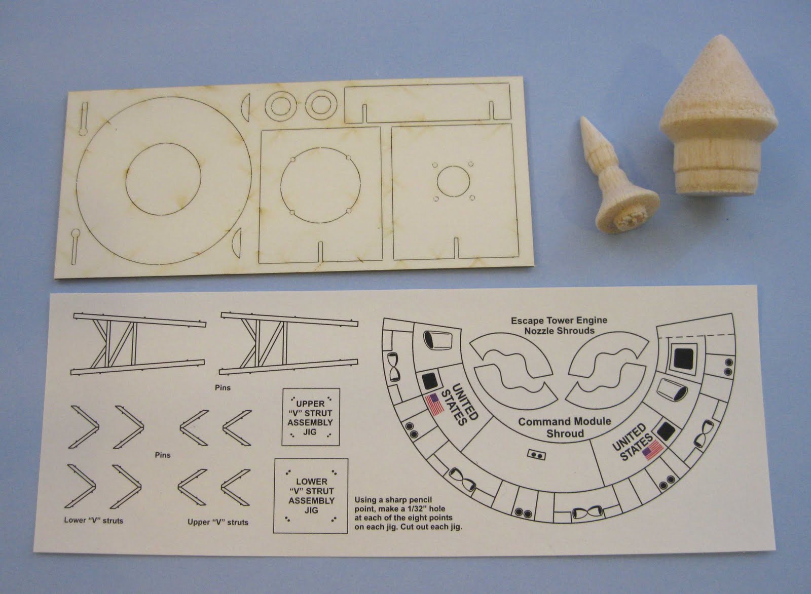 Model Rocket Building: Semroc Little Joe Build Part 11 Capsule Parts
