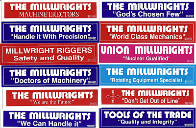 UNION MILLWRIGHTS: Millwright Decals