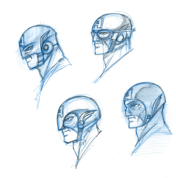 Just a Doodlin' - The Art of Michael McCabe: Captain America Helmet ...