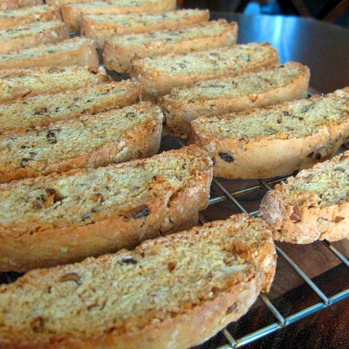 Dragon's Kitchen: Maple Walnut Biscotti With Chocolate Glaze