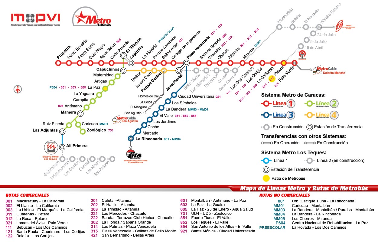 La Caracas de Antes, la Caracas de Ahora: Mapas del Metro de Caracas en ...
