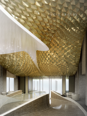 lúcio santos: faceted metal ceiling