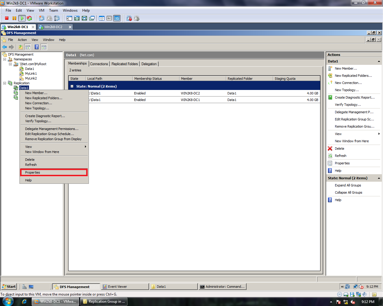 AD Shot Gyan: DFSR Replication Group in Windows 2008 R2