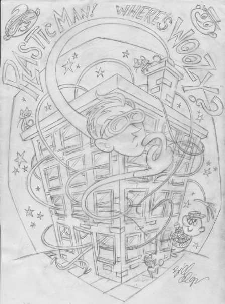 Bill Alger's Sketchbook & Stuff!: "Plastic Man & Woozy Winks" (pencils)
