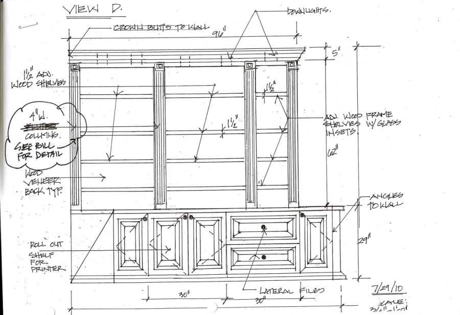 William Miller Design: Custom Built-In Desk, Palm Springs