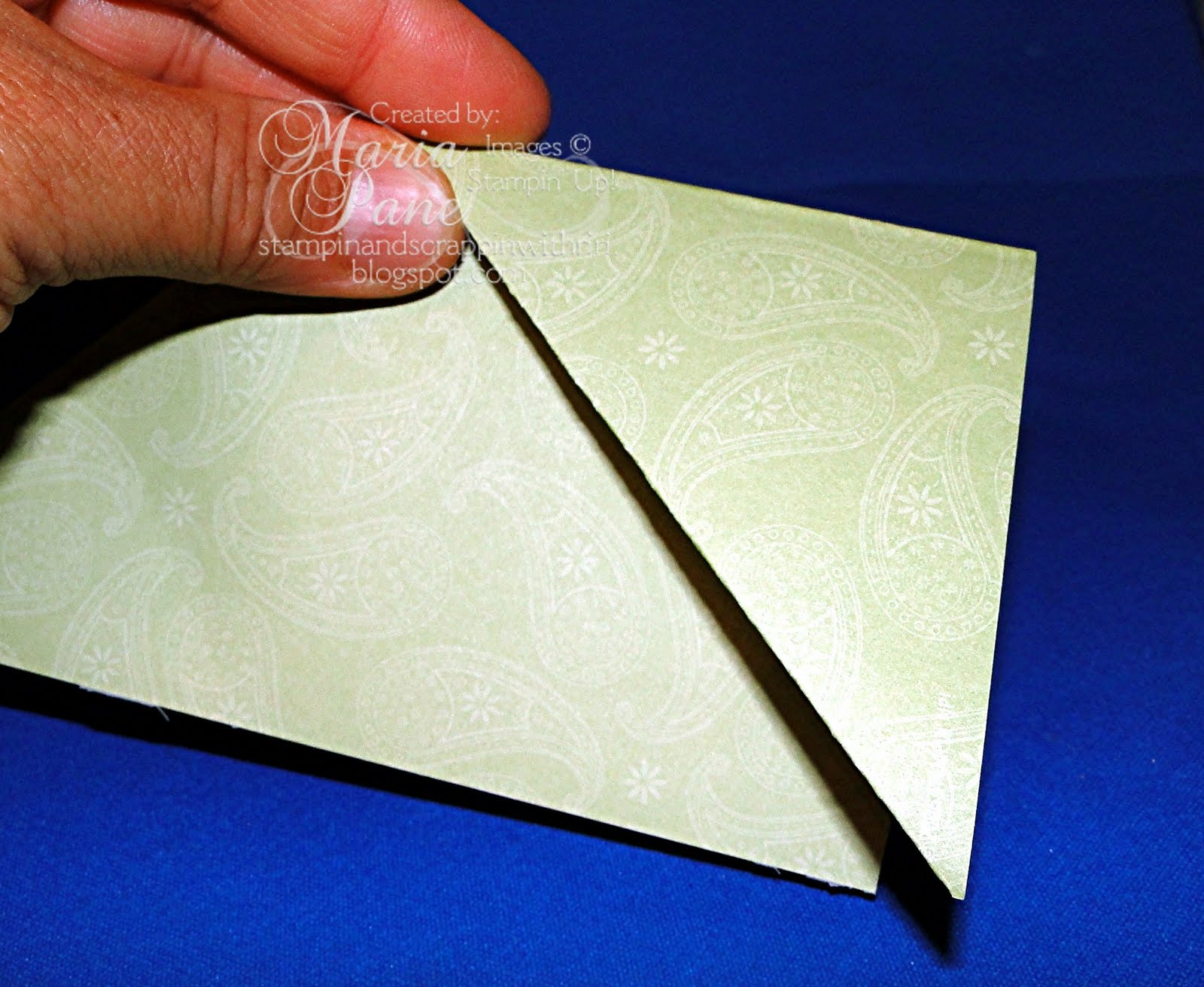 Stampin and Scrappin With Ri Ri: PICTORIAL AND DIRECTIONS FOR CORNER ...