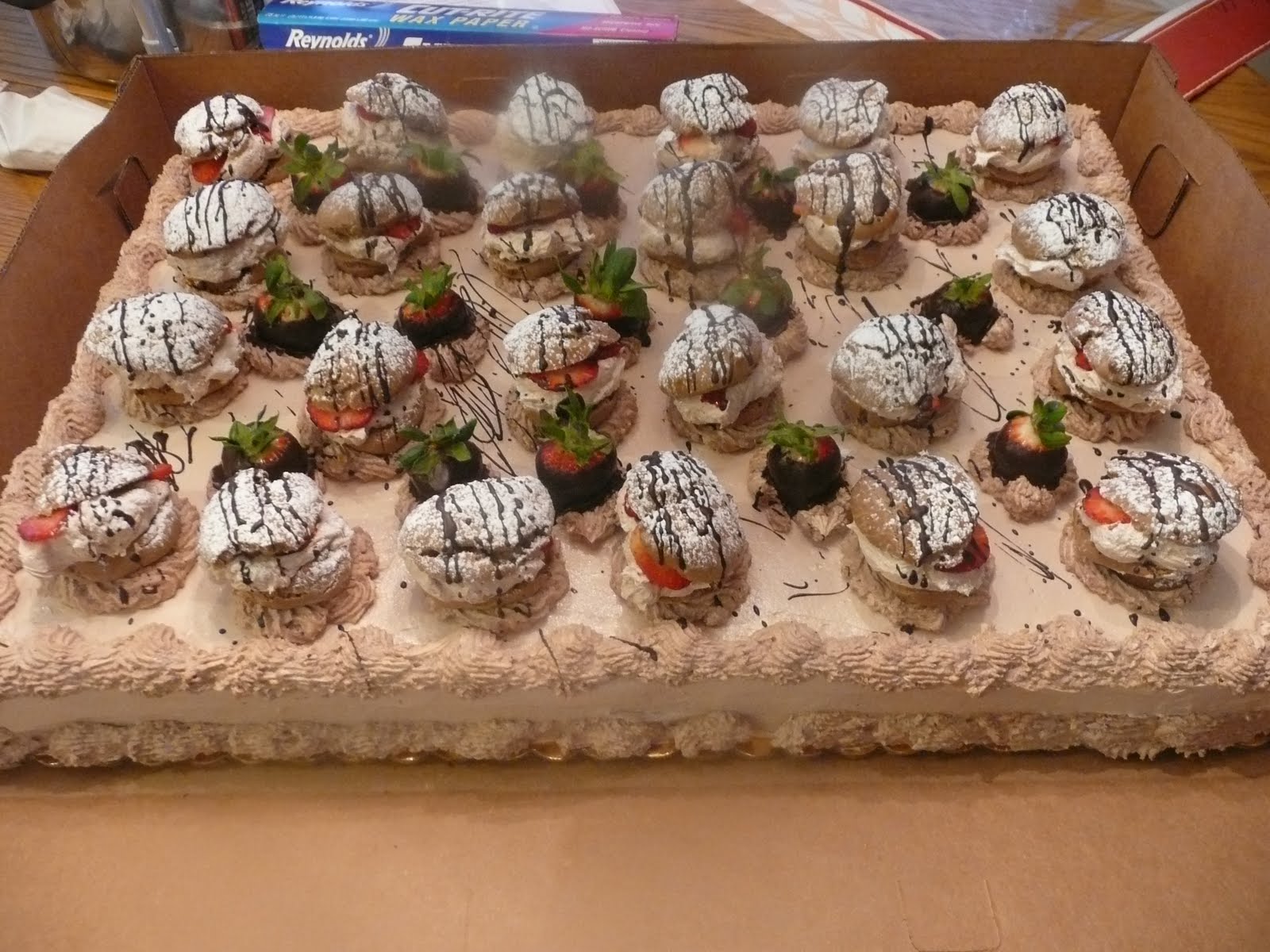 scratchbaker: chocolate cream puff cake