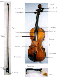Aprendiendo violin con Jaque: Nombres de las partes del violín