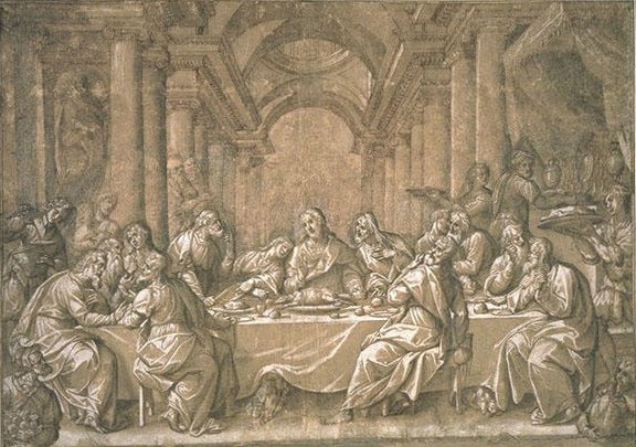 A Fort Made of Books: The Last Supper in Grayscale