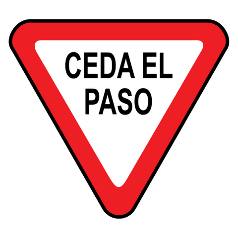 Ceda el paso parar colorear señál de transito - Imagui