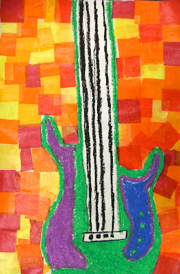 Artist~Teacher... tishalou: 3rd Grade Instrument Drawing/Collage