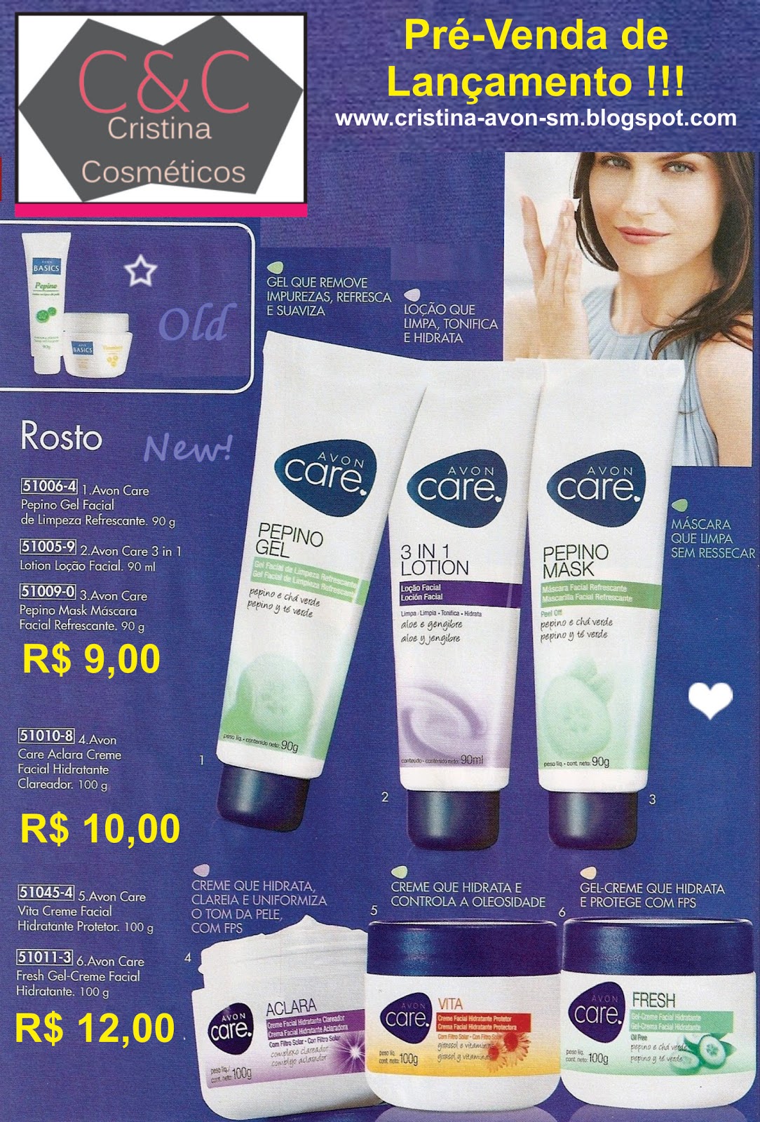 Cristina Avon SM: NOVA LINHA AVON CARE