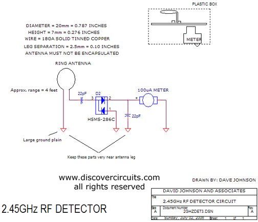 Schematics Electronic Components: Schema Signal Detector 2.45GHz RF