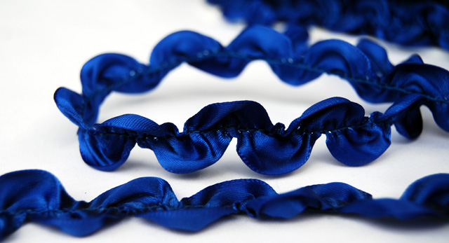 Royal Blue Satin Rick Rack Trim