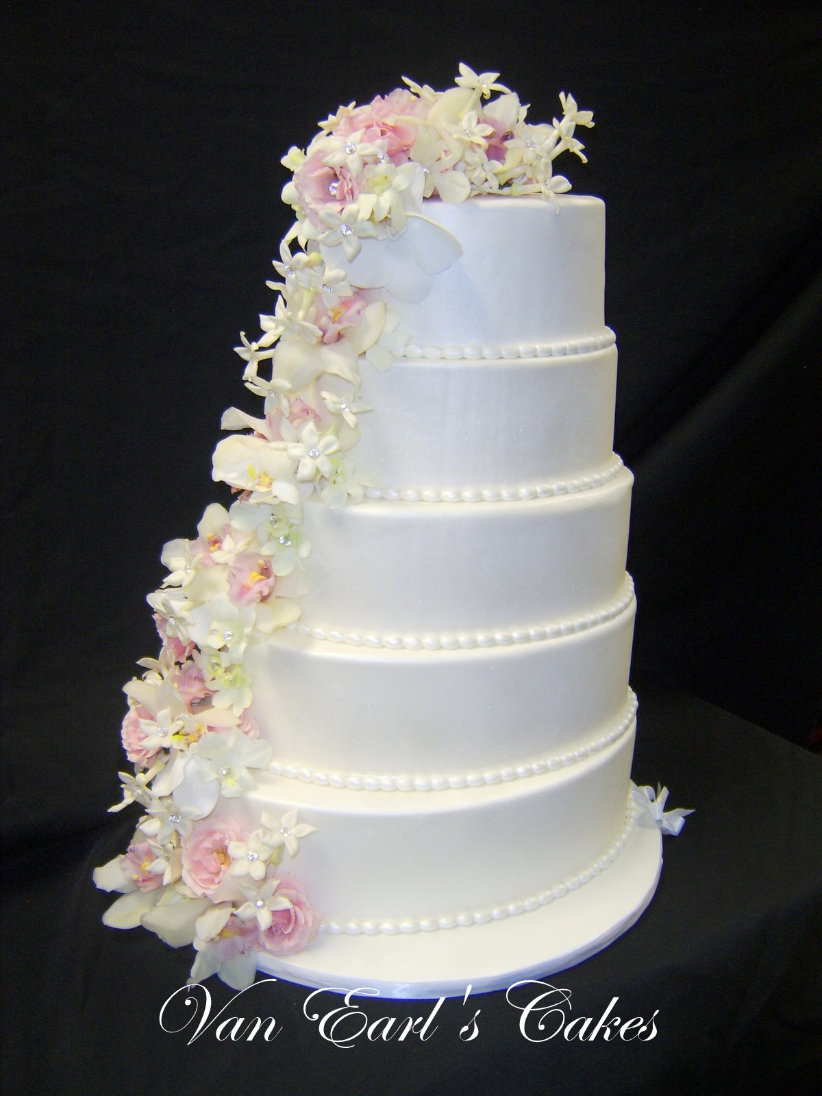 Van Earl's Cakes: Five tier Oval Wedding Cake
