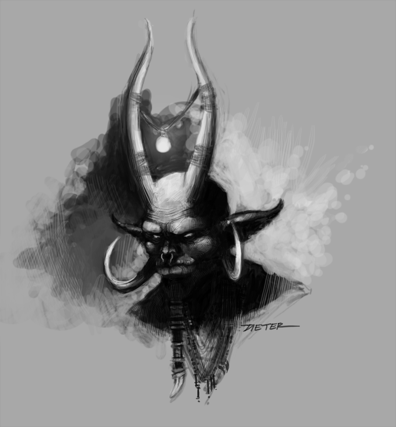 Dieter Miller Illustration: Demon Troll Witch Doctor?!