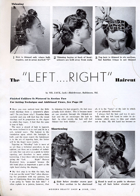 Beauty is a thing of the past: The "Left...Right" Haircut