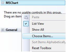 Practical Database Solutions: Step by Step installing MS Chart Controls ...