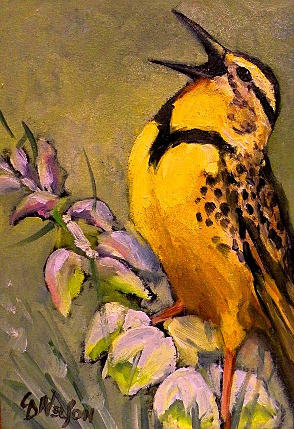 CAROL NELSON FINE ART BLOG: Bird Series - Meadowlark, daily painting ...