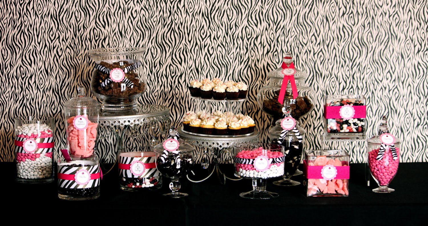 Sweets table for Polished Day Spa open house