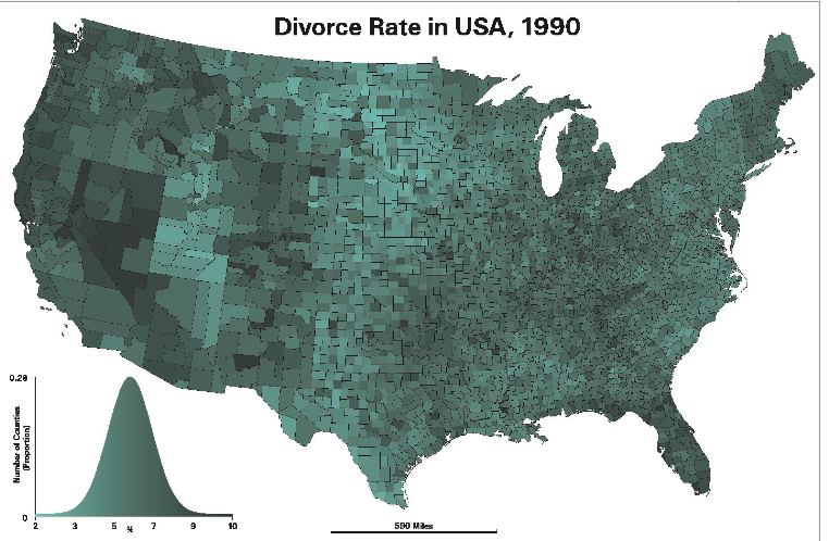 Map Analysis: Unclassed Choropleth map