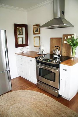 a perfect gray: mirrors in the kitchen