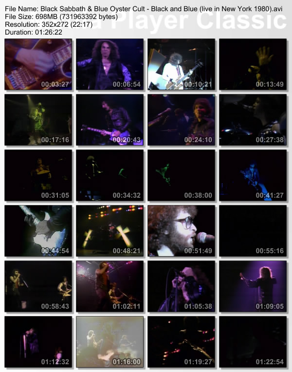 Concertos do Farroba: Black Sabbath & Blue Oyster Cult - Black & Blue ...