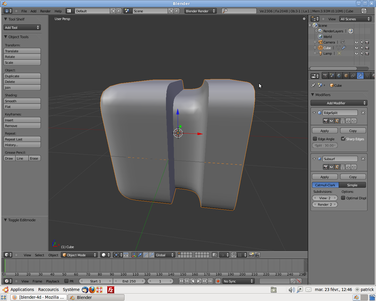 Modifier Edge Split Blender 2.5 | blender4d