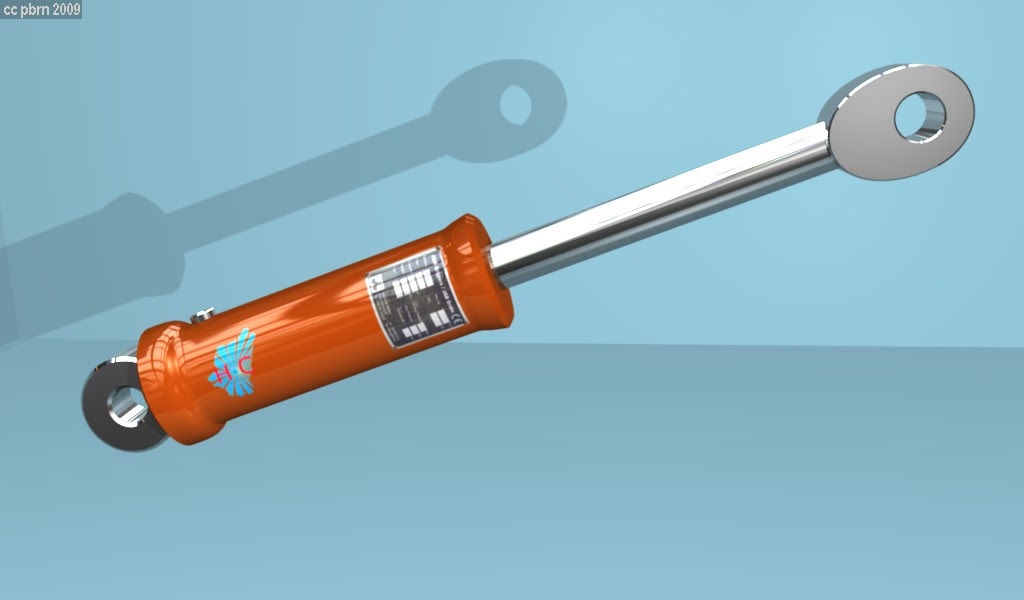 blender-4d: Animation vérin hydraulique