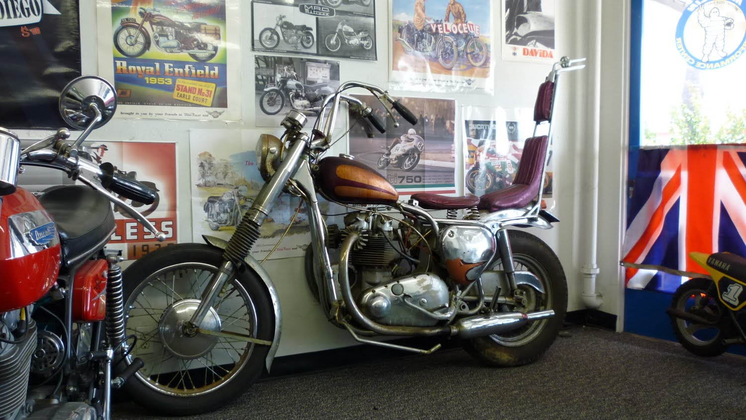 Quality Custom Cycles: Early BSA Chopper Survivor!