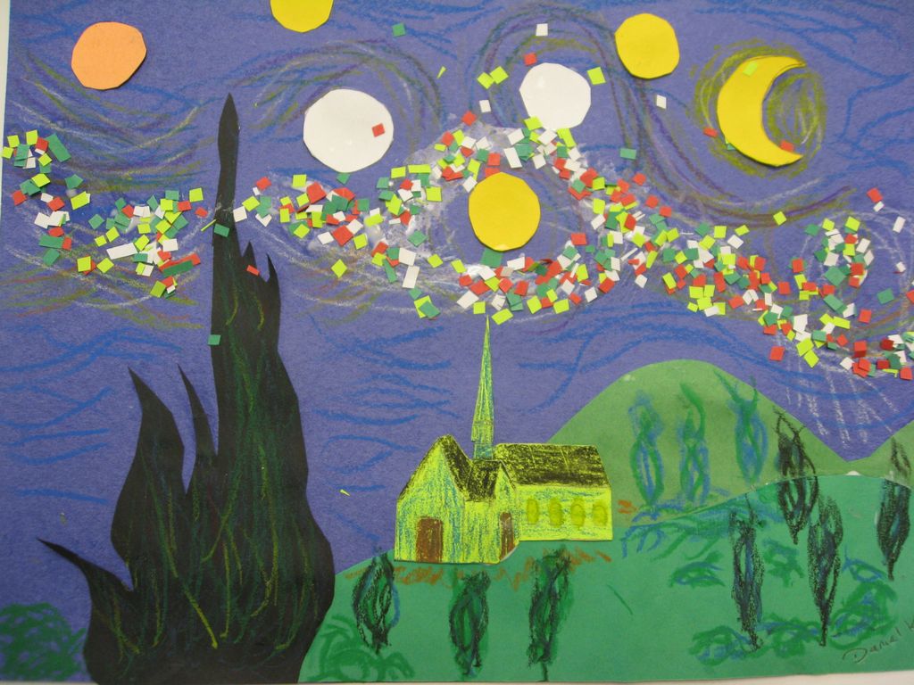 ART with Mrs. Smith: Starry Night Collage