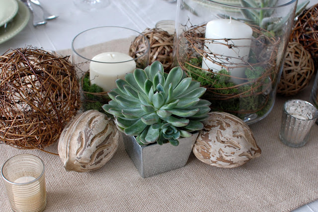 33 Shades of Green: Natural Elements Tablescape