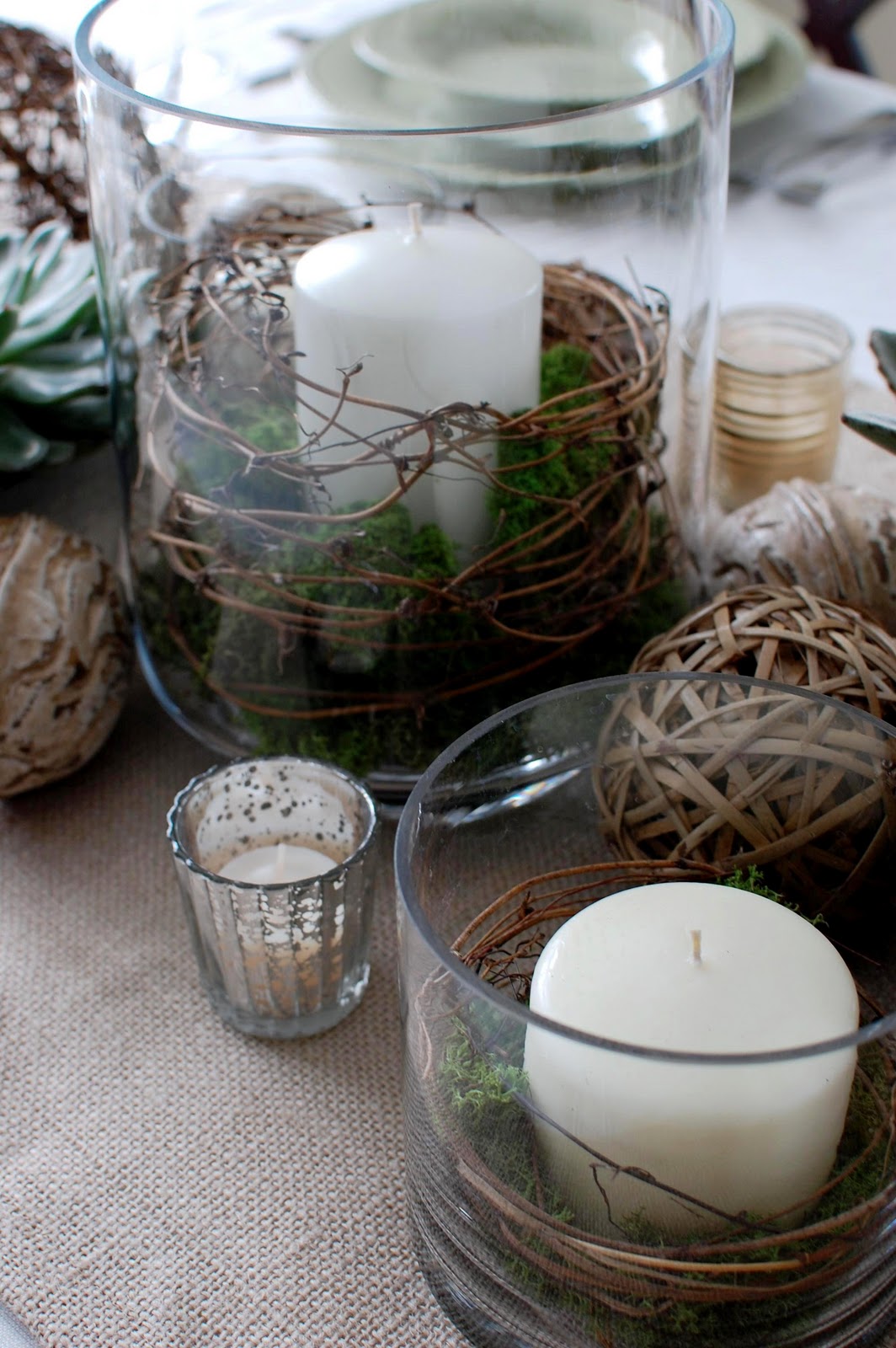 33 Shades of Green: Natural Elements Tablescape