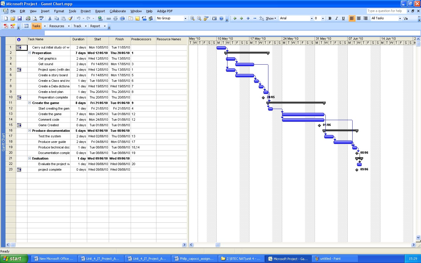 philip's college project: Progress Update